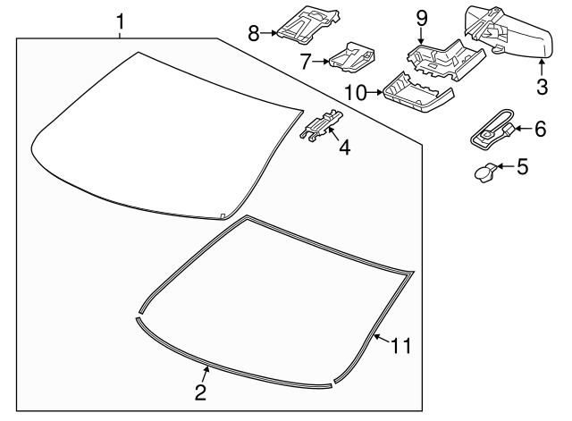 2014-2020 Chevrolet Impala GM 84431401 Windshield | GM Outlet
