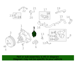 2023 Jaguar Engine Water Pump 122123458 | Jaguar Parts Direct