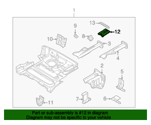 41128197890 - 1995-2002 BMW Floor Pan Assembly Bracket (41-12-8-197-890 ...