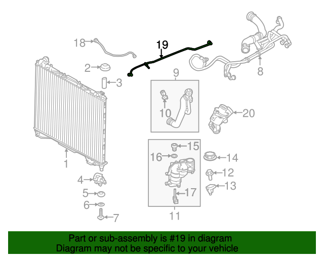 LR034635 - Overflow Hose - 2013-2020 Land-Rover | Land Rover Lake Bluff