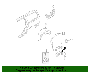 New Genuine Volvo S60 S80 V70 XC90 Fuel Tank Gas Door Hinge 31265160 ...