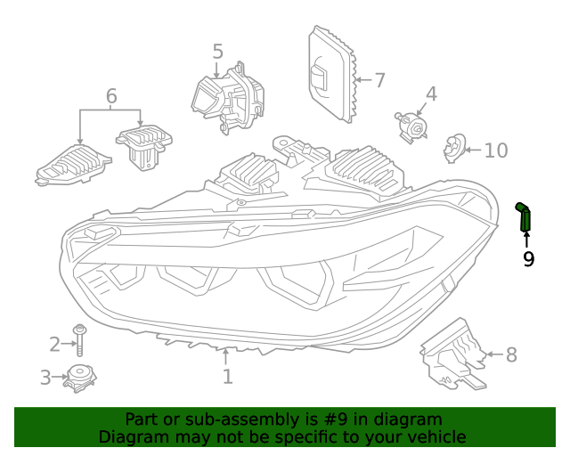 Genuine BMW 63-11-7-388-919 | Headlamp Assembly Grommet | FREE Shipping ...