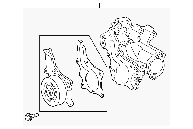 2010-2012 Toyota Engine Water Pump Housing 16032-36012 | Toyota Parts