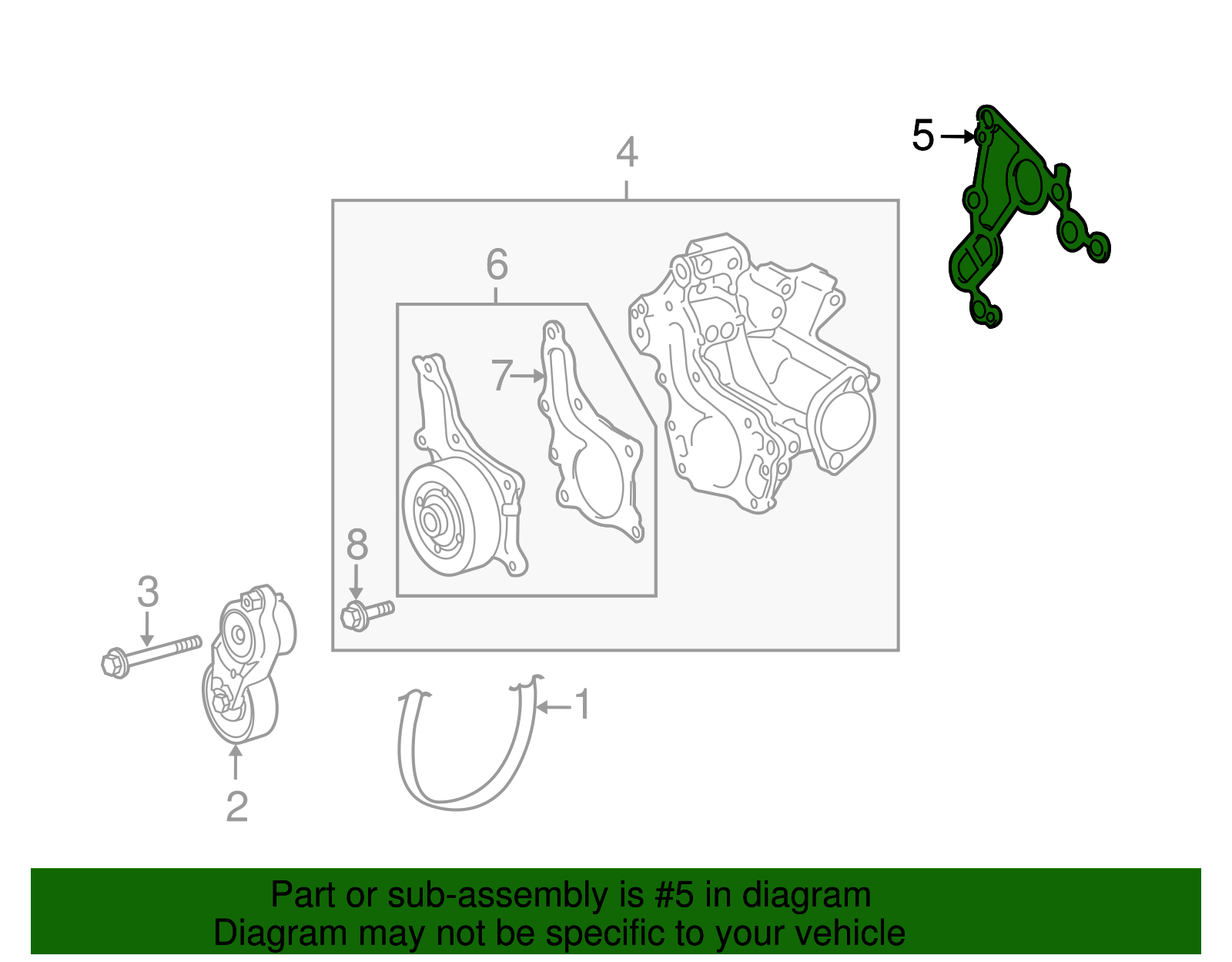 2009-2019 Toyota 2009-2019 Toyota - Engine Water Pump Housing Gasket ...