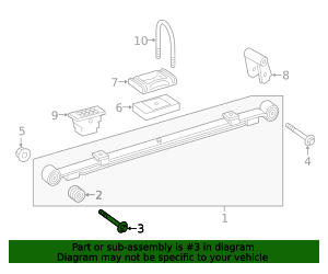 910105-012004 - Leaf Spring Front Bolt 2010-2021 Mercedes-Benz ...