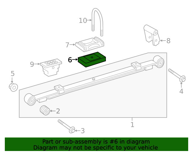9073240600 - Leaf Spring Insulator 2019-2023 Mercedes-Benz | Mercedes ...