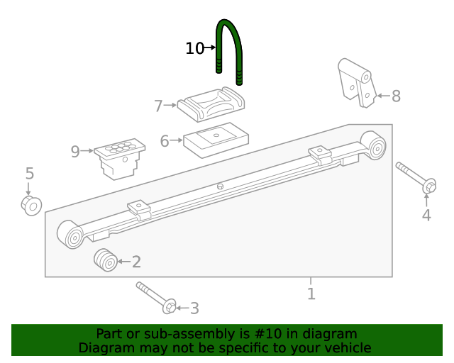 906-325-07-47 - U-Bolt 2010-2023 Mercedes-Benz | Mercedes-Benz USA Parts