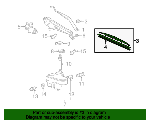 2006-2012 Lexus Wiper Blade 85212-33231 | OEM Parts Online