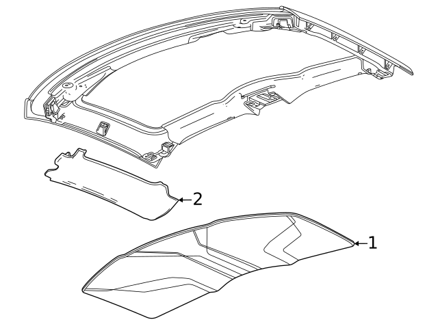 2020-2023 Chevrolet Corvette Black Passenger Side Roof Lift Off Panel ...