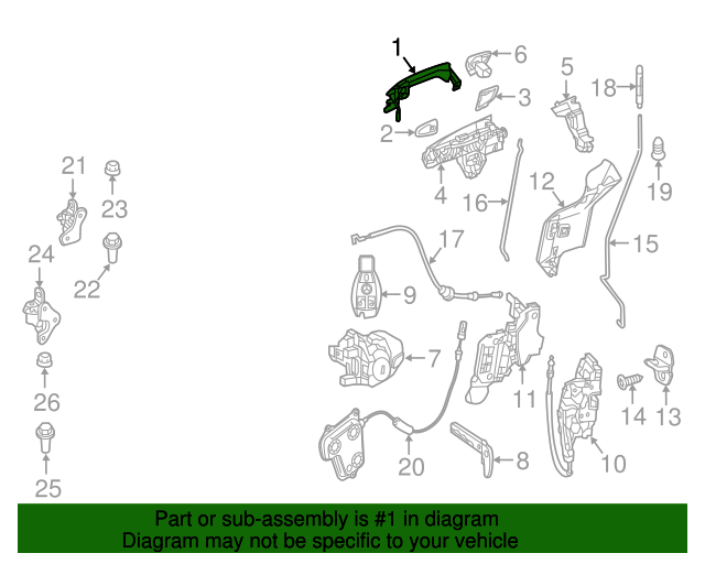 204-760-13-70-8796 - Handle, Outside 2012-2019 Mercedes-Benz | Mercedes ...