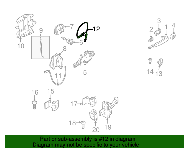 51217259828 - 2012-2019 BMW Lock Cable (51-21-7-259-828) | BMW of South ...