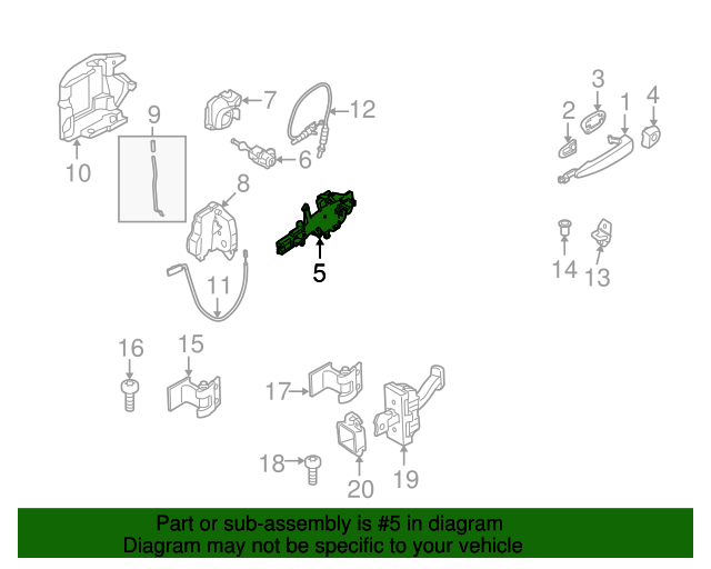 51217242567 - 2012-2019 BMW Exterior Door Handle Reinforcement (51-21-7 ...