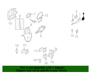 51217162437 - 2006-2021 BMW Lock Cylinder Cover (51-21-7-162-437) | BMW ...