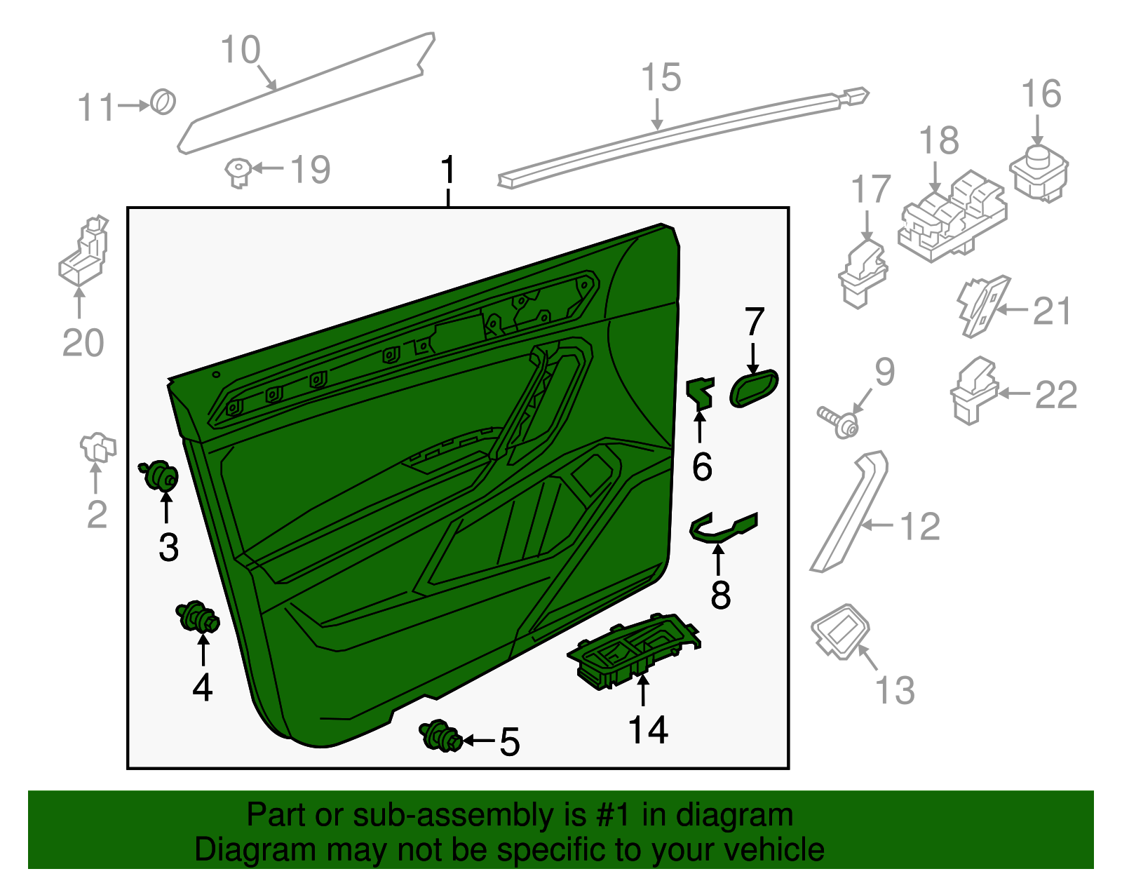 2022-2024 Volkswagen Tiguan Door Trim Panel 5NN-867-012-BE-ZGA | Retail ...
