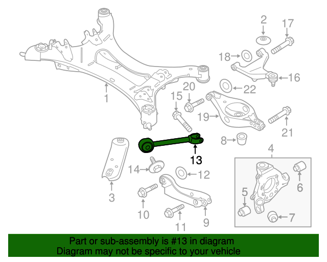 2009-2017 Nissan Radius Arm 55110-JP00A | TascaParts.com