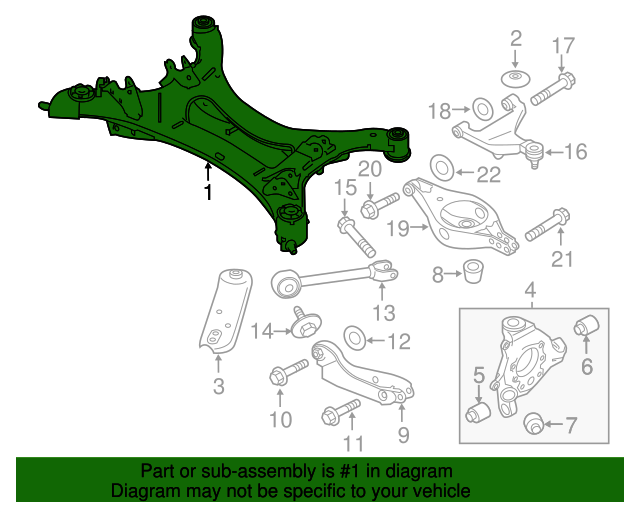 2011-2017 Nissan Quest Cross-Member 55400-1JA0A | Parts for Nissans