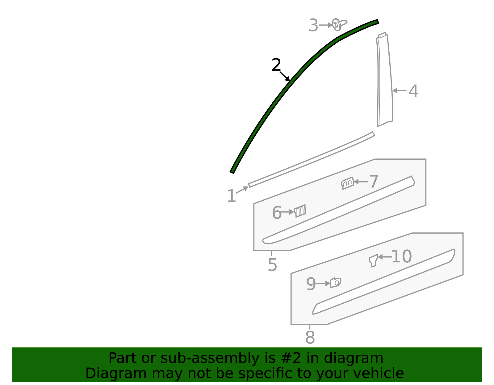 2022-2024 Acura MDX Window Molding 72425-TYA-A11 | Retail Performance ...