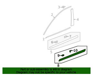 75332-TYA-A01 - Lower Molding 2022-2024 Acura MDX | AutoNation Parts