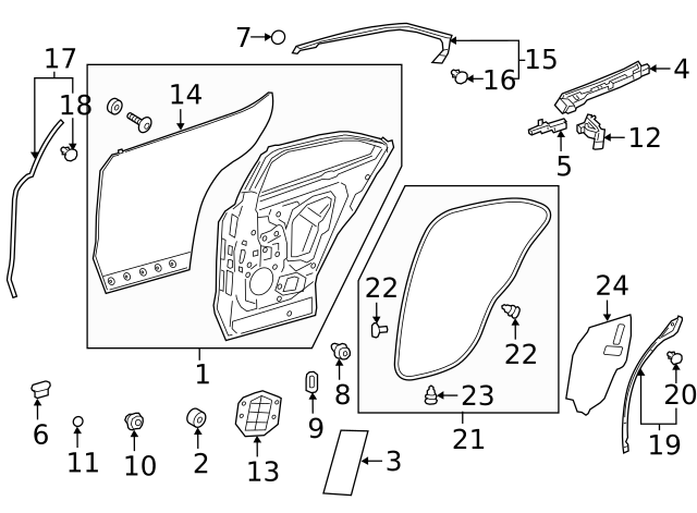 2019-2024 Lexus Door Weather-Strip 67871-76020 | OEM Parts Online