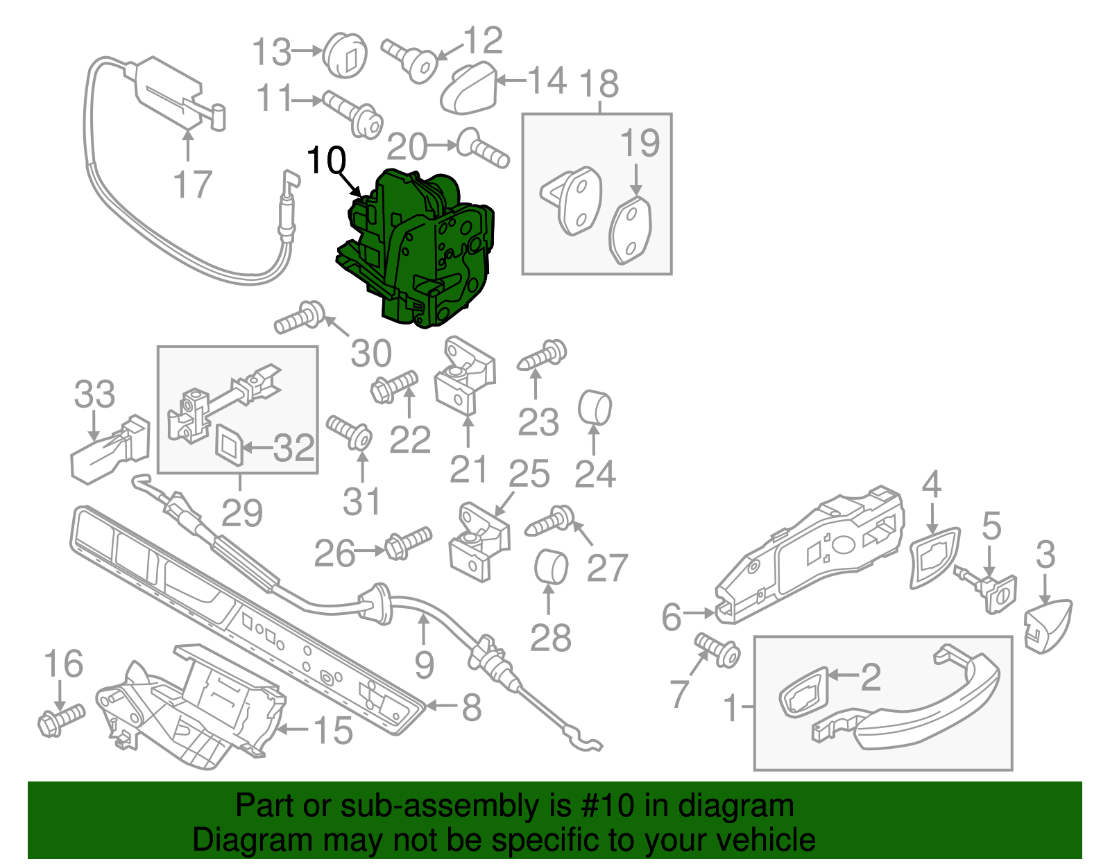 8J1-837-016-B - High-Quality Lock Actuator for 2011-2017 Volkswagen Touareg | AutoNation Parts