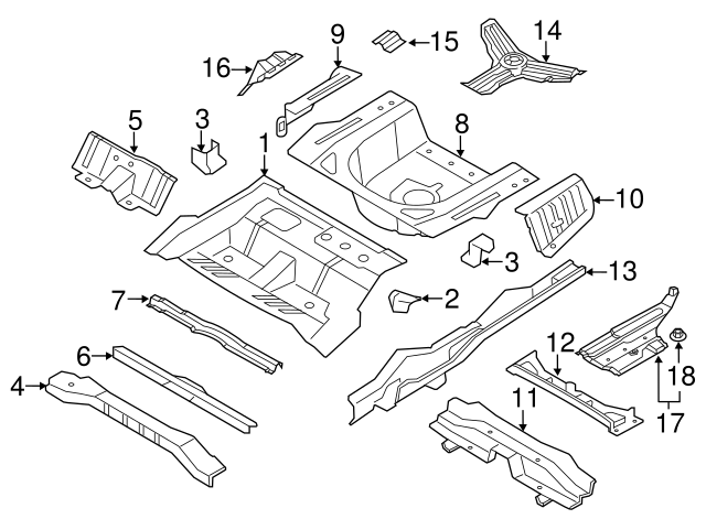 84147-4R000 - Floor Pan Heat Shield - 2011-2015 Hyundai Sonata | World ...