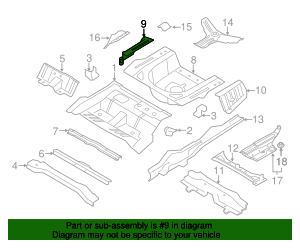 Hyundai - 65541-4R000 - Floor Extension - 2011-2015 Hyundai Sonata ...