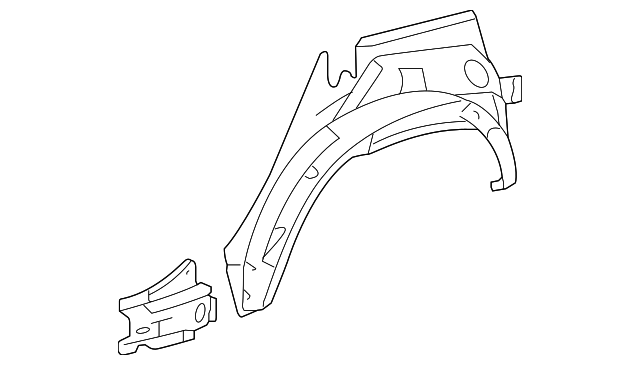 2008-2013 Toyota Highlander Outer Wheelhouse 61631-0E901 | Toyota Parts ...