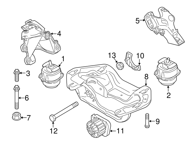 22316864675 - 2007-2019 BMW Trans Mount (22-31-6-864-675) | BMW of ...
