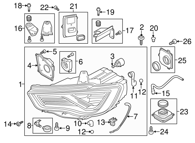 8V0-941-773-B - Headlamp Assembly 2015-2016 Audi | Audi OEM Parts