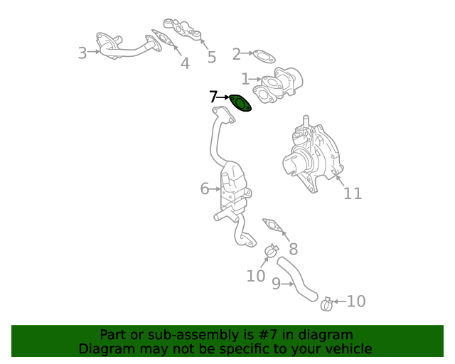 2017-2024 Subaru Egr Cooler Gasket 14738AA210 | OEM Parts Online