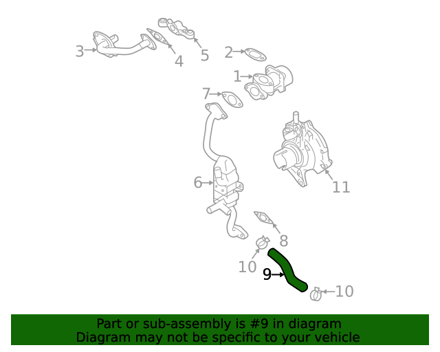 2019-2023 Subaru Water Hose 99083AA230 | Subaru Parts Store