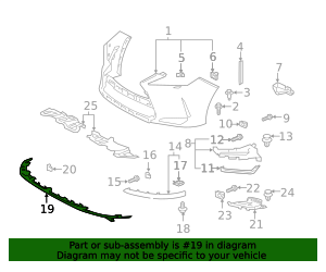 52411-48060 - Front Spoiler For 2020-2022 Lexus | Lexus OE Parts