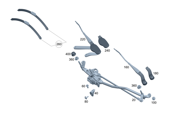 254-820-90-00 - Wiper System 2023-2024 Mercedes-Benz | Mercedes-Benz ...
