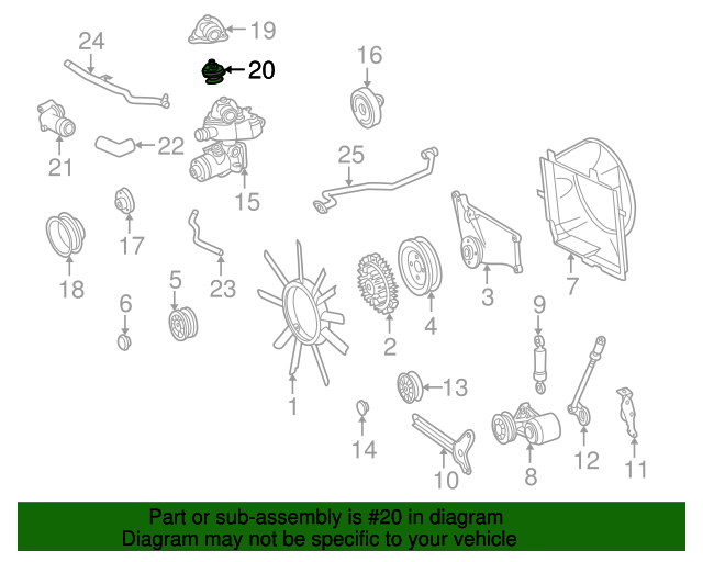 110-200-05-15 - Engine Coolant Thermostat 1985-1999 Mercedes-Benz ...