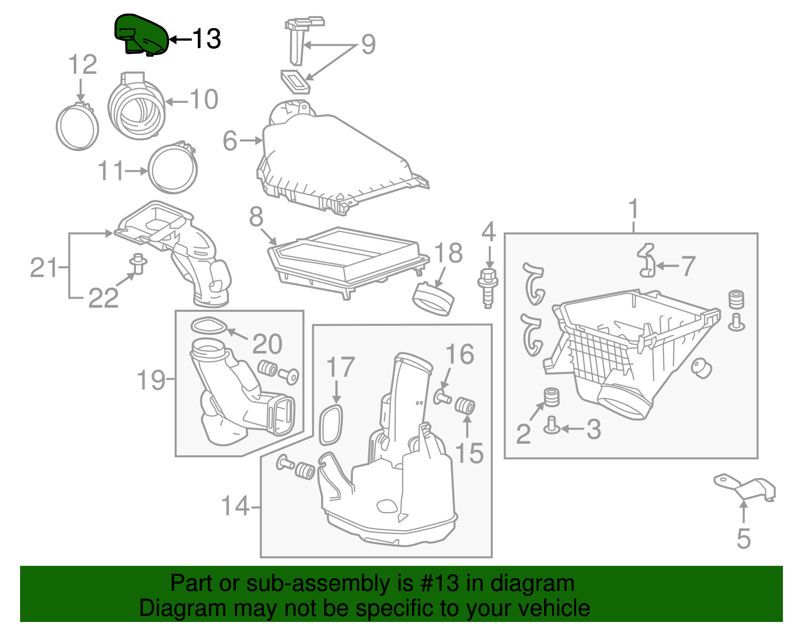 17229-5A2-A00 - Upper Resonator 2013-2017 Honda Accord | Honda Parts Online