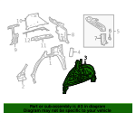 2019-2024 Toyota Inner Wheelhouse 61608-0R060 | Sparks Parts