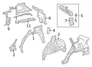 2019-2024 Toyota Inner Quarter Reinforced 61701-0R030 | Sparks Parts