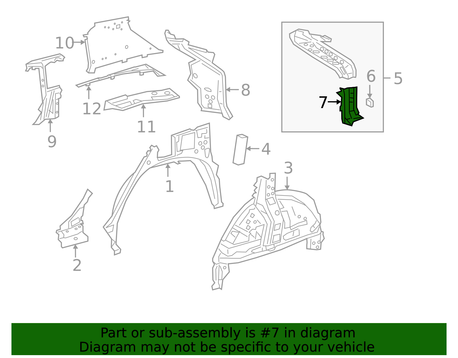 Genuine Toyota Reinforced Plate part# 61708-0R030 for 2019-2024 Toyota ...