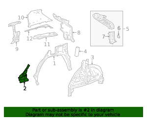 2019-2024 Toyota Front Extension 61073-0R010 | Toyota Parts Center