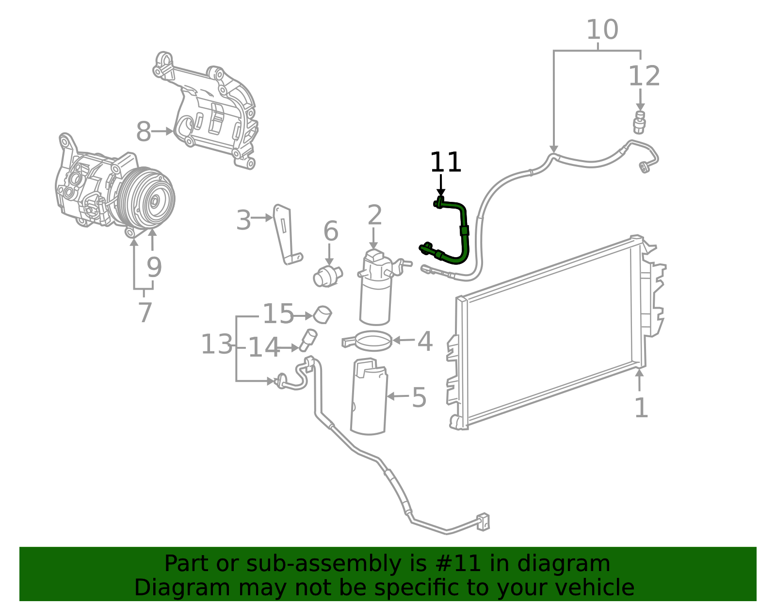 2010-2024 GM A/C Refrigerant Suction Hose 85520650 | GM Parts Center