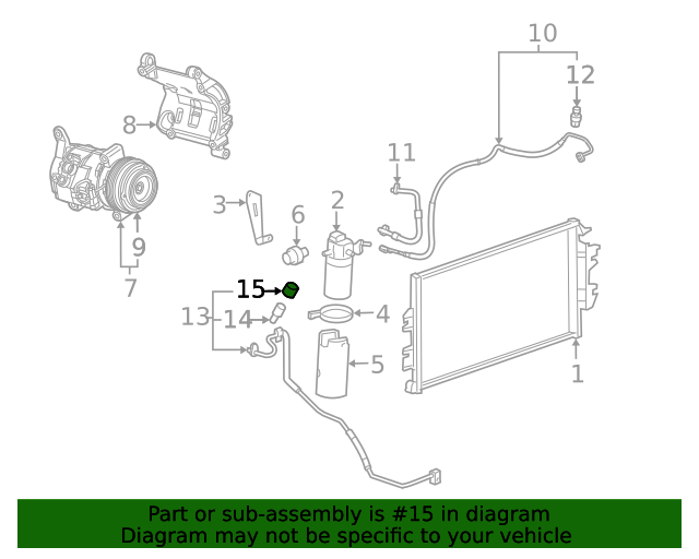 22883362 - Air Conditioning Service Valve Fitting Cap 2013-2024 GM ...