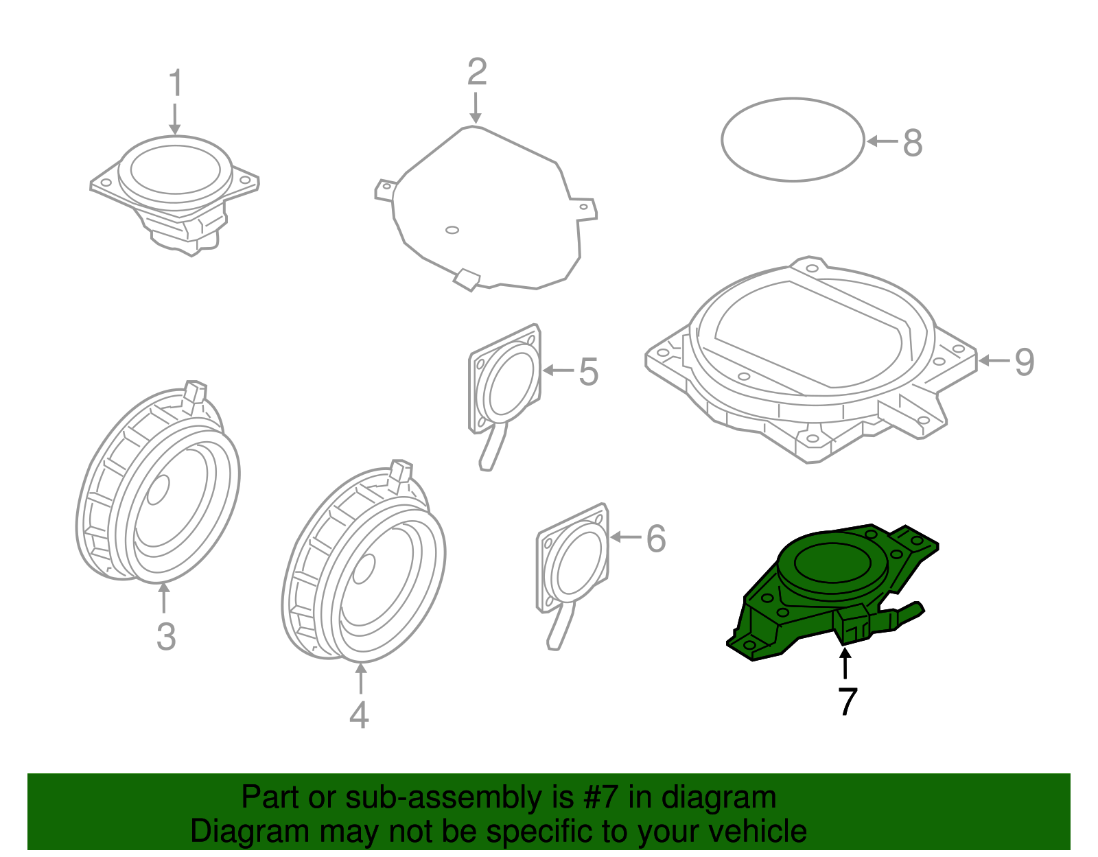 2015-2020 Hyundai Pkg Tray Speaker 96361-B1050 | QuirkParts