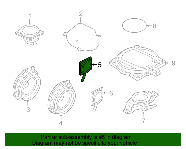 96310-B1050 - Speaker 2015-2020 Hyundai | AutoNation Parts