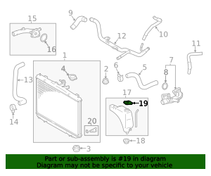 16405-0P040 - Engine Coolant Reservoir Cap 2011-2020 Toyota Sienna ...