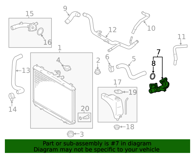 16331-31220 - Water Outlet 2017-2022 Toyota | Ourisman Toyota Parts