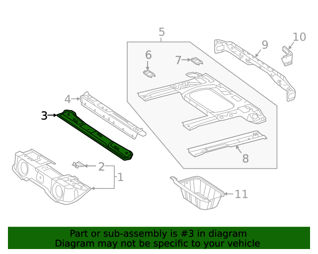 4636102102 - Seat Cross-Member 2019-2021 Mercedes-Benz | Mercedes-Benz ...