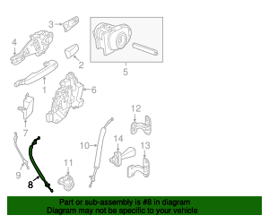 Genuine OEM Lock Cable Part# LR025409 Fits 2012-2019 Land Rover Range ...