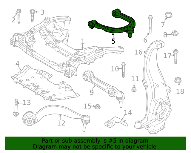 Genuine BMW 31-12-8-846-617 | Upper Control Arm | FREE Shipping on Most ...
