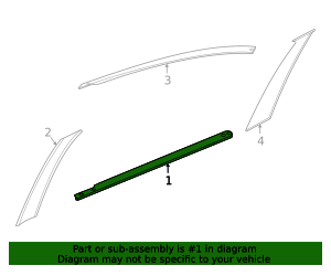 2020-2024 Nissan Sentra Belt Molding 82820-6LA5A | GetOEMParts.com