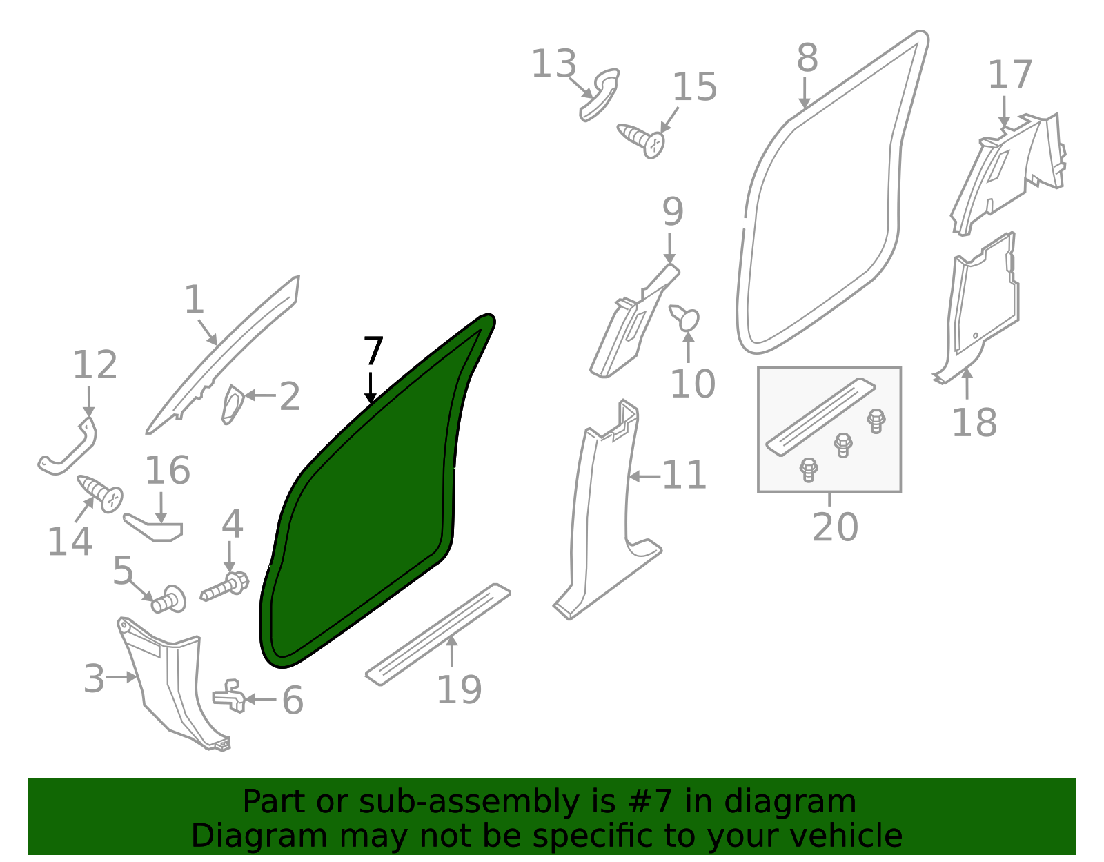 2016-2024 Nissan Door Weather-Strip 76922-9FU0A | OEM Parts Online